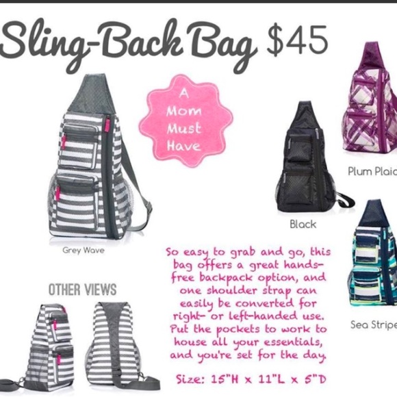 thirty-one | Bags | Thirty One Sling Backpack Plum Plaid | Poshmark